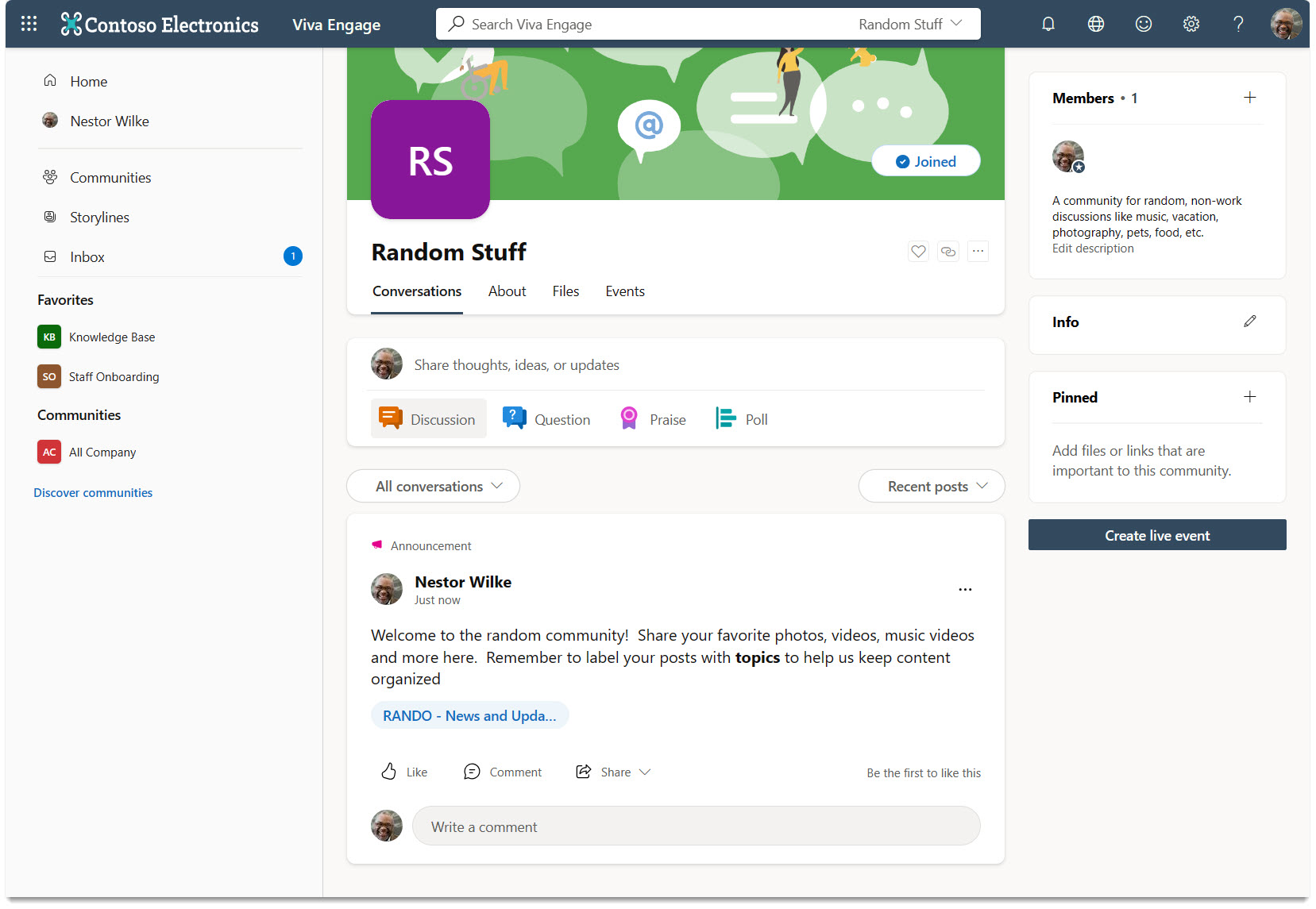Consolidating the Conversation into Viva Engage