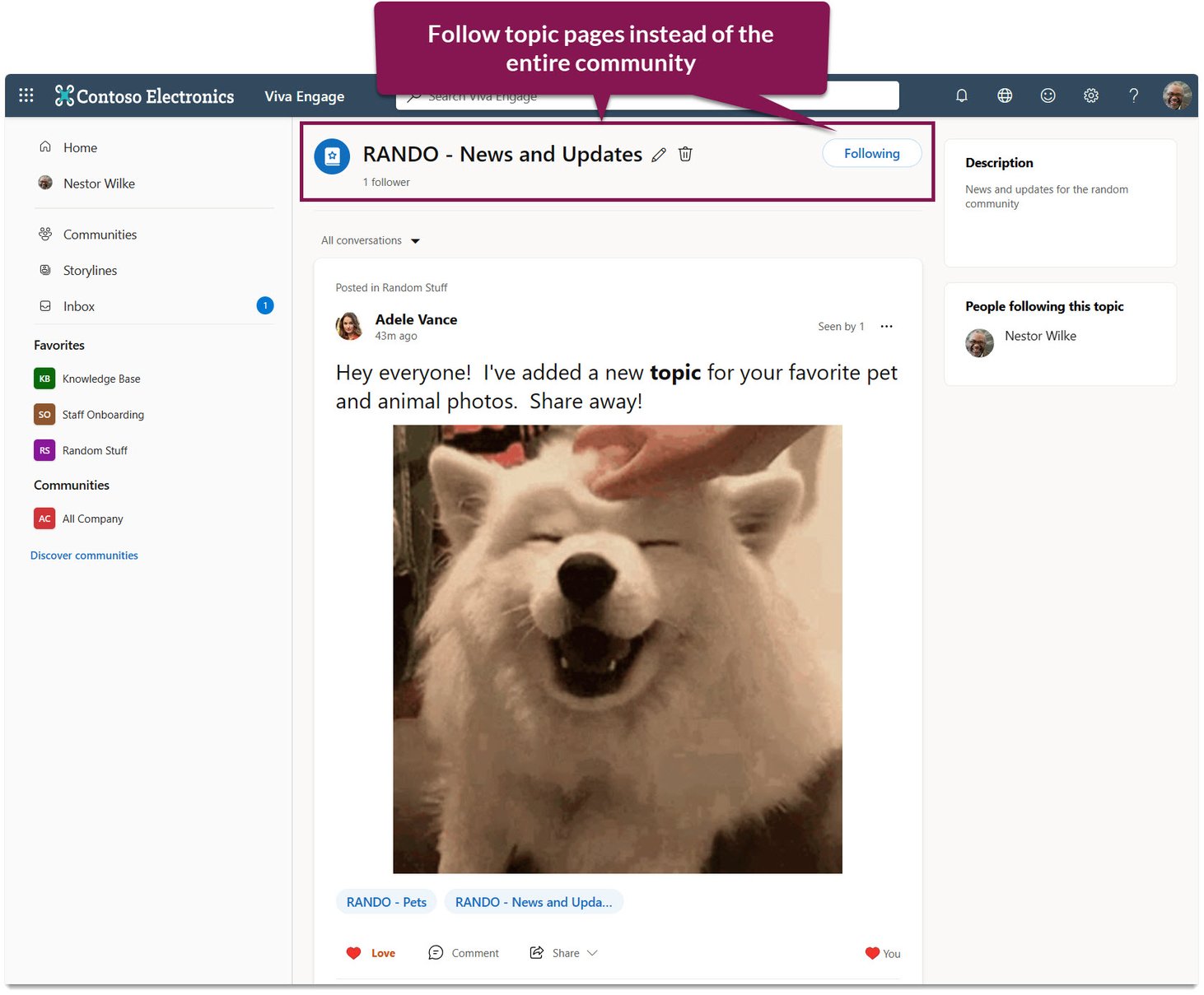 Consolidating the Conversation into Viva Engage