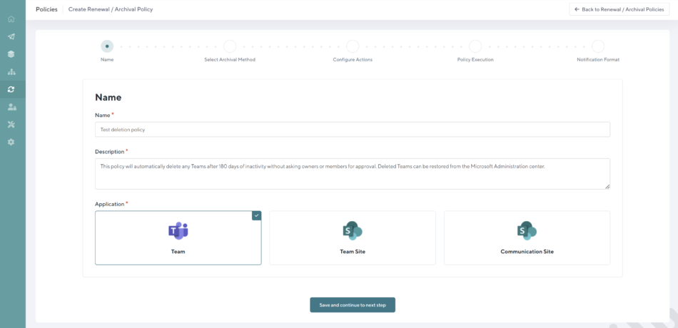 Create Teams, Groups & SharePoint Archiving Policies with Orchestry