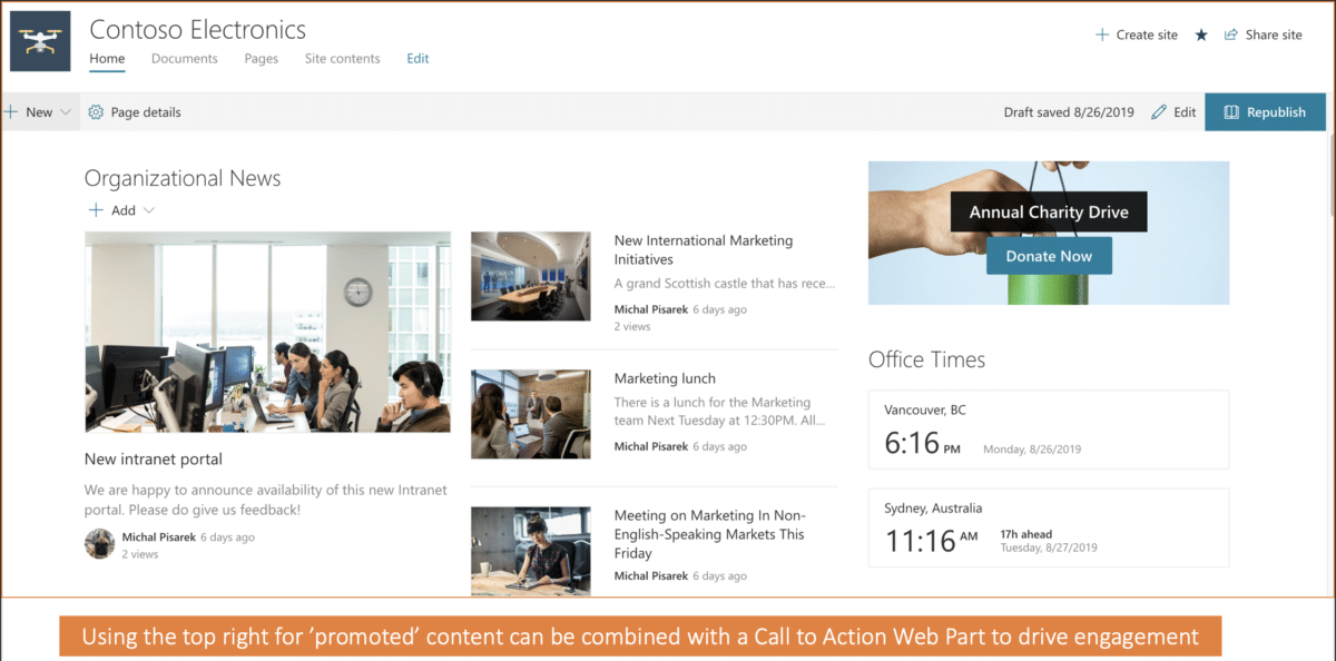 How to Use SharePoint Online 'Call-to-Action' Web Part